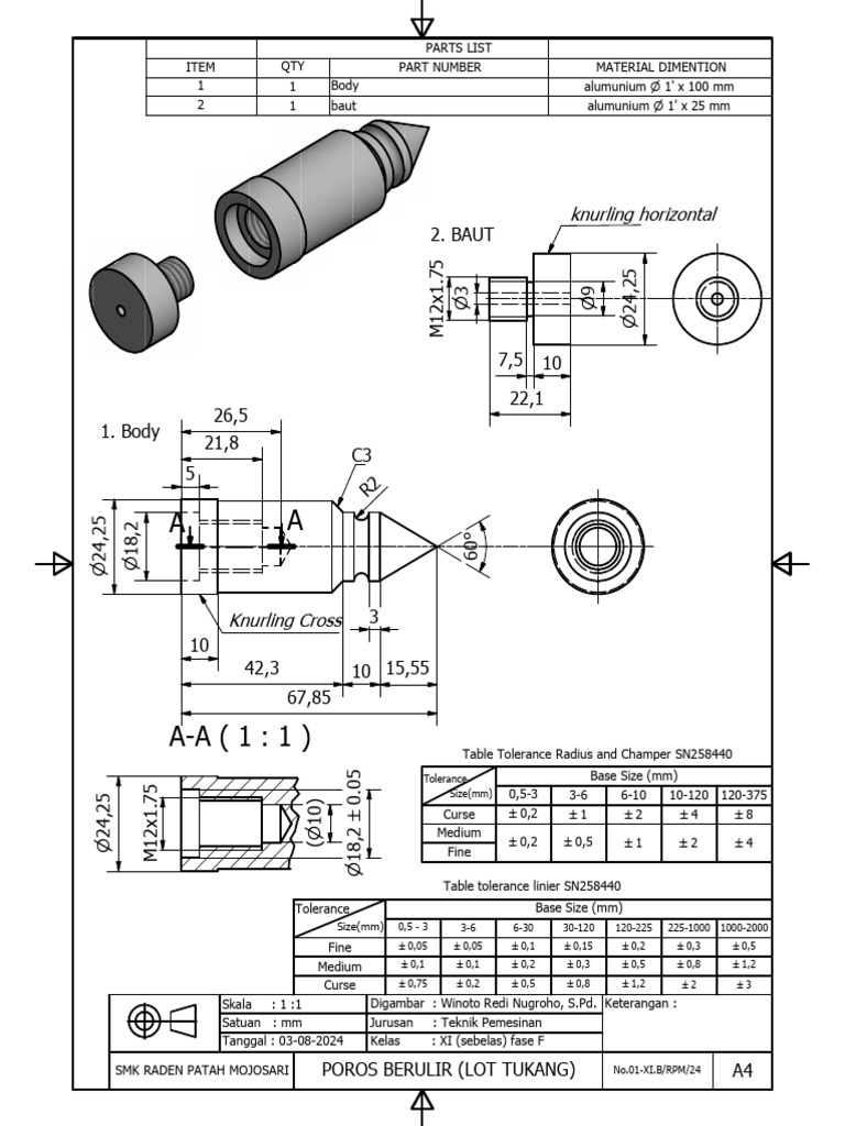 Job Bubut KNV No 1 | PDF