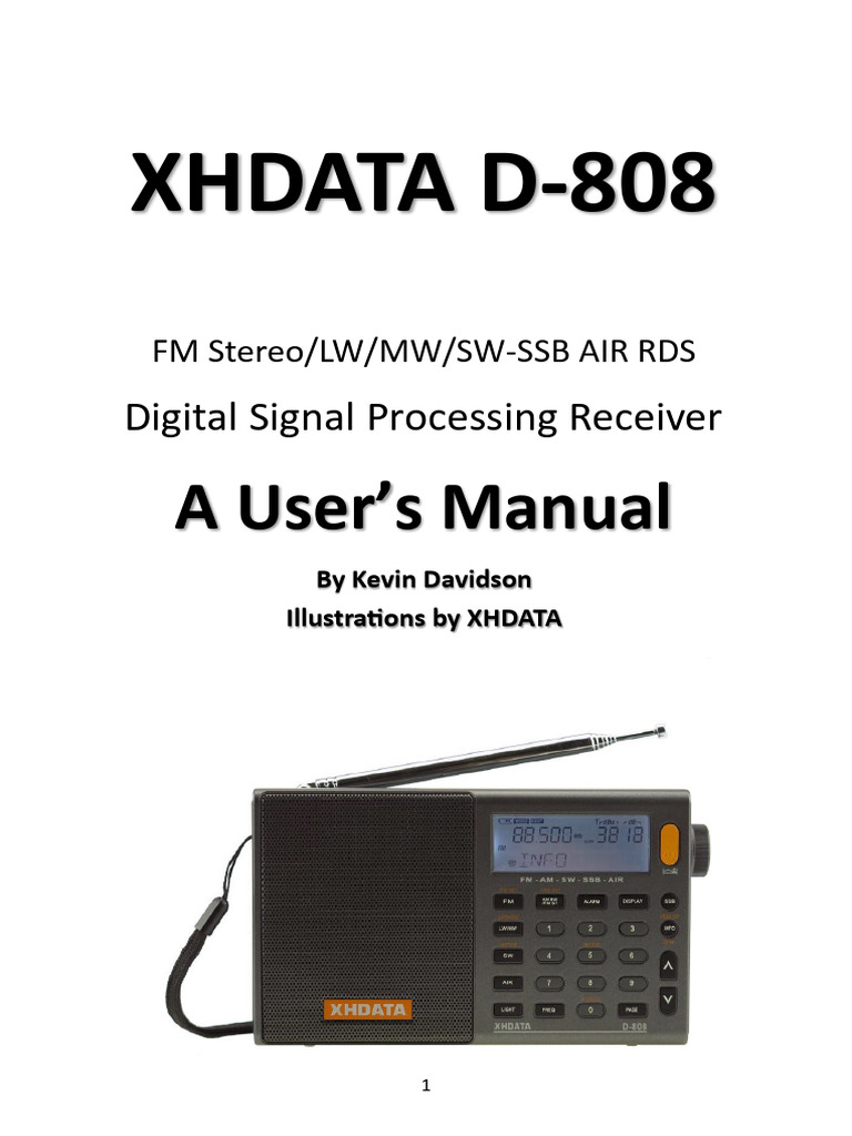 XHDATA-D-808-Users-Manual | PDF | Frequency Modulation | Radio