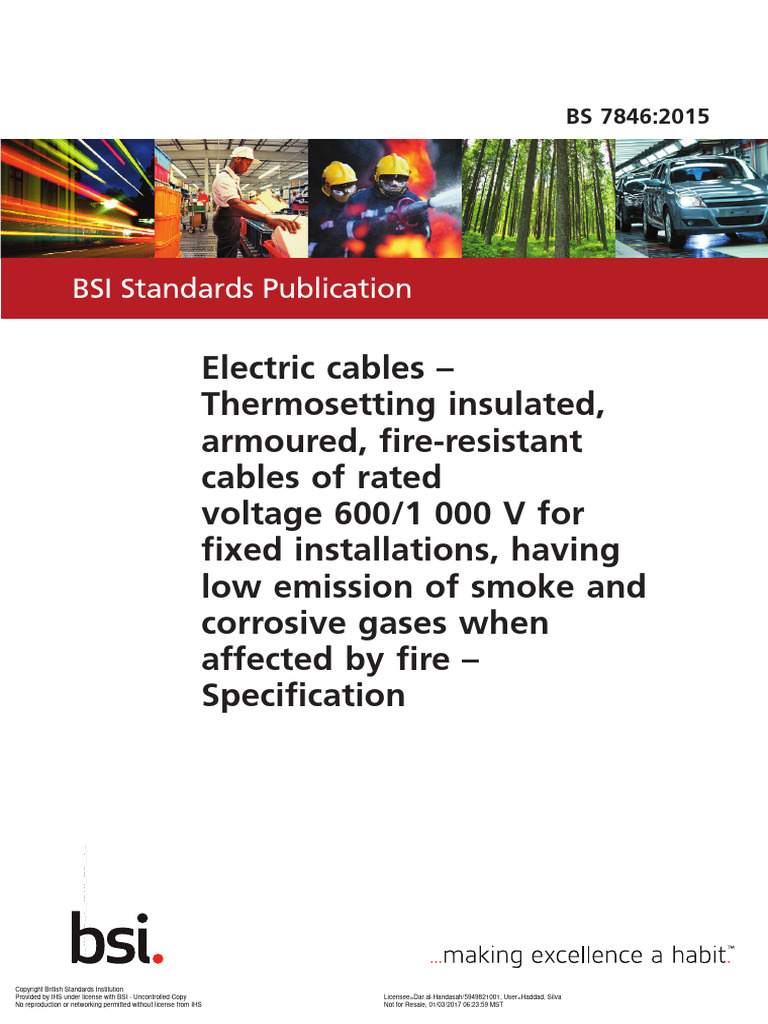 BS 7846 | PDF | Electrical Wiring | Electrical Resistance And Conductance