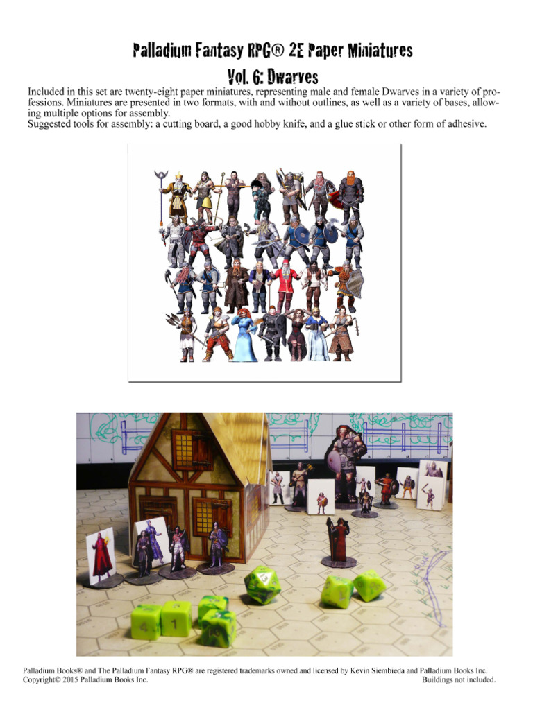 PFRPG - PaperMinis06 - Dwarves - PAL000P | PDF