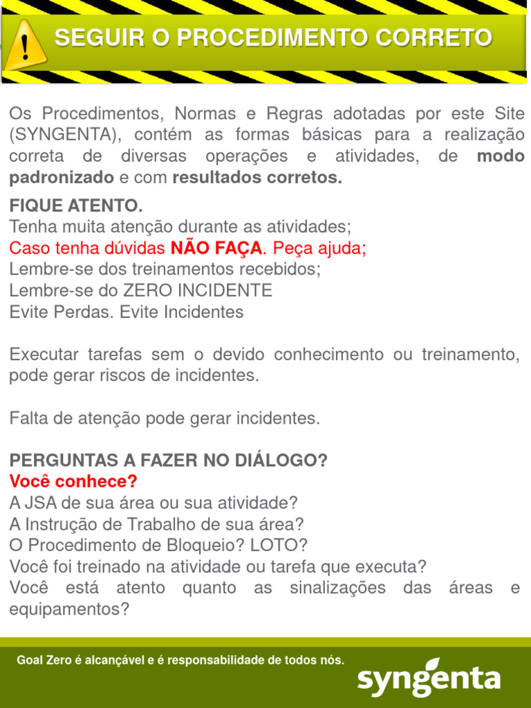 19 07 2023 Diálogo Seguir o Procedimento Correto | PDF