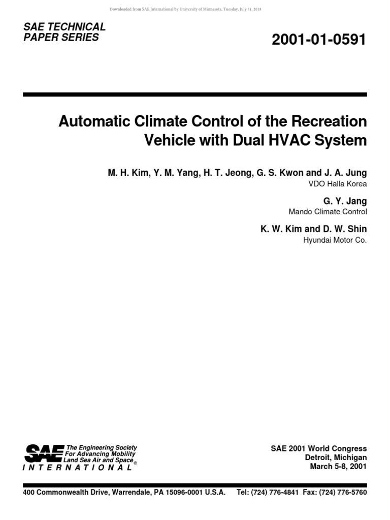 Automatic Climate Control of Dual HVAC | PDF | Business | Finance ...