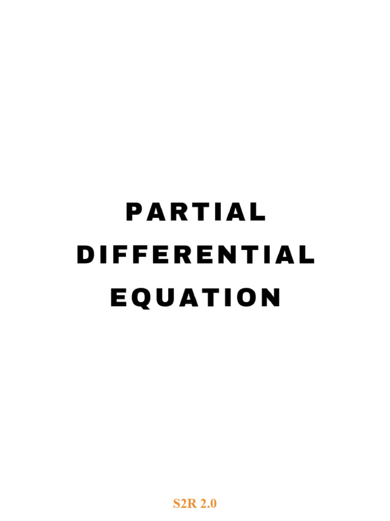 Partial Diff Equations[1] | PDF