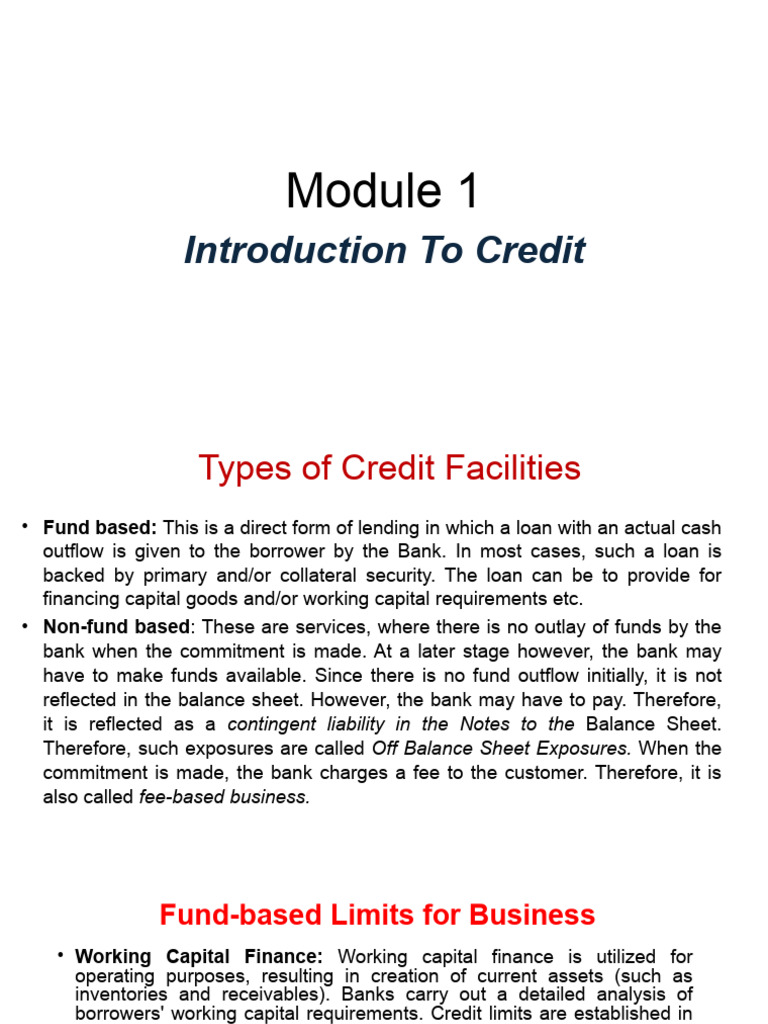 Introduction To Credit | PDF | Loans | Finance & Money Management
