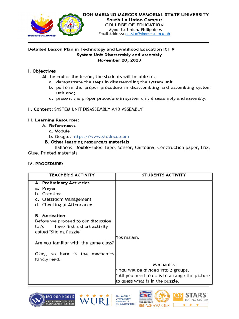 Detailed-Lesson-Plan-in-Technology-and-Livelihood-Education-ICT-9 | PDF ...