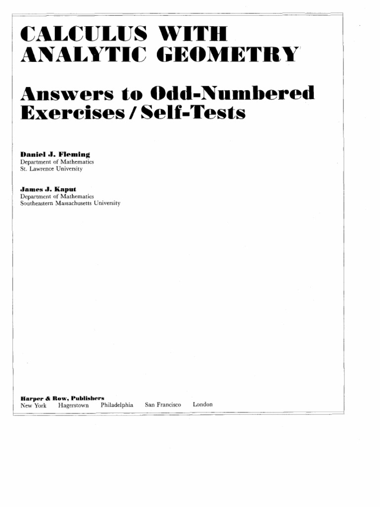 Calculus With Analytic Geometry (PDFDrive) | PDF | Differential ...