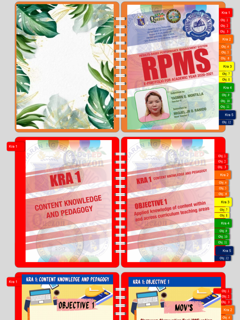 Template Rpms-eportfolio | PDF