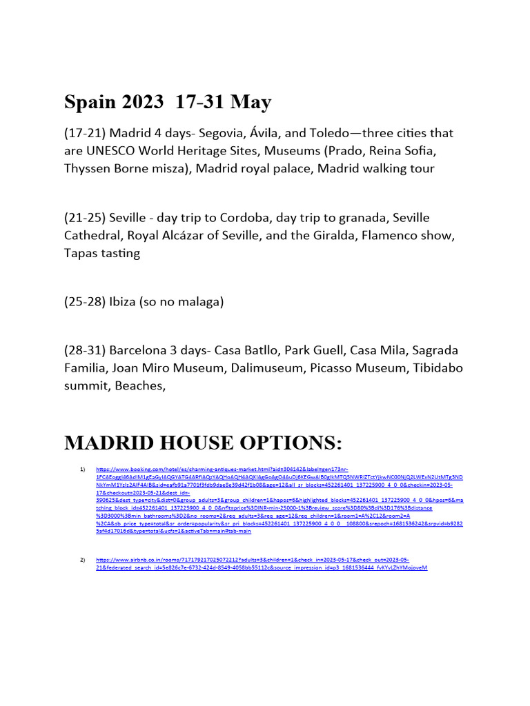 Spain Travel | PDF | Spain