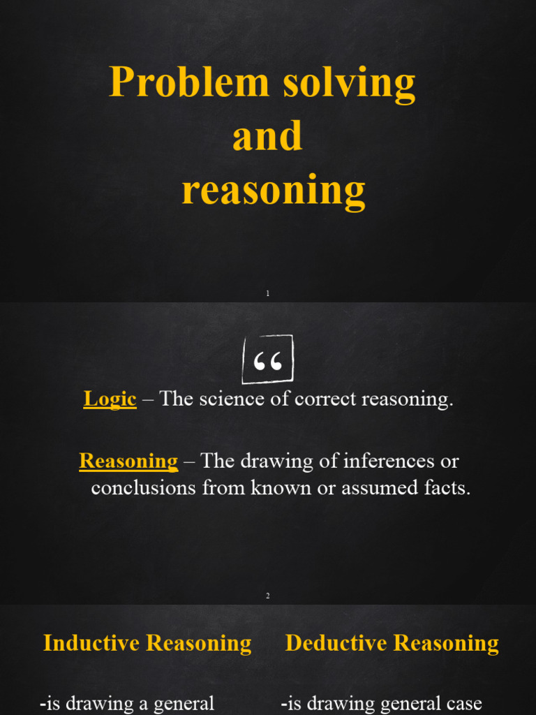 Module 5 Problem Solving & Reasoning | PDF | Inductive Reasoning | Reason