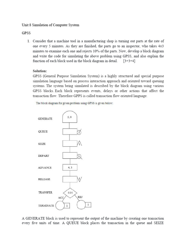 GPSS Old Question and Solution | PDF | Applied Mathematics | Computer Science