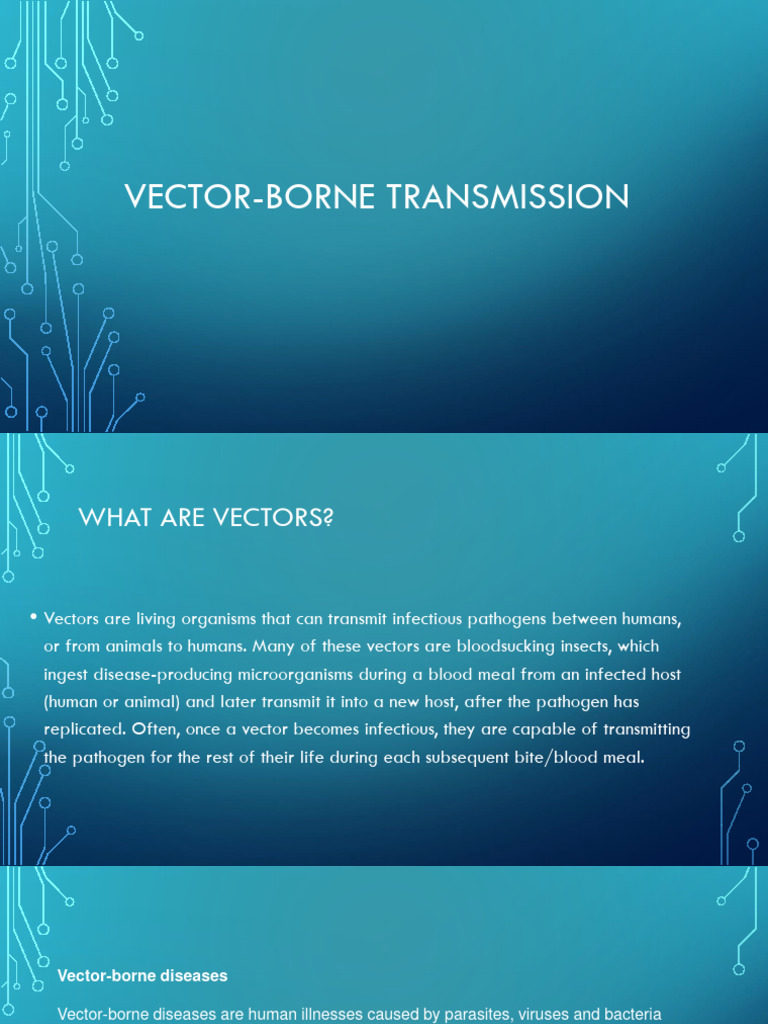 Vector Borne Transmission | PDF | Public Health | Biology