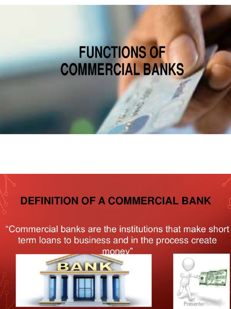 Functions of Commercial Banks-1 | PDF