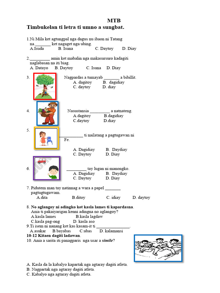 2nd PT MTB 2 Iloko New | PDF