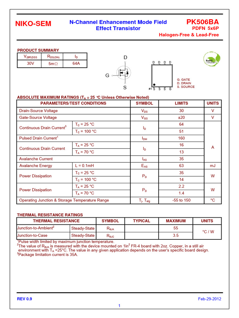Pk506ba Niko Sem | PDF | Field Effect Transistor | Computer Engineering