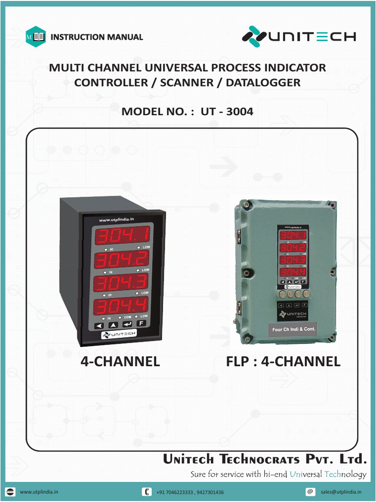 UT-3004 Multi Channel Indicator Manual | PDF | Power Supply | Mains ...