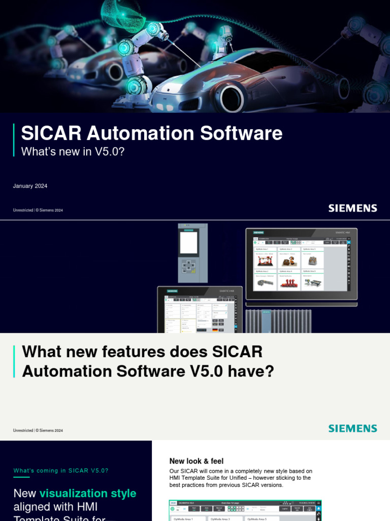 SICAR AutomationSoftware V5.0 WhatsNew | PDF | User Interface | Software