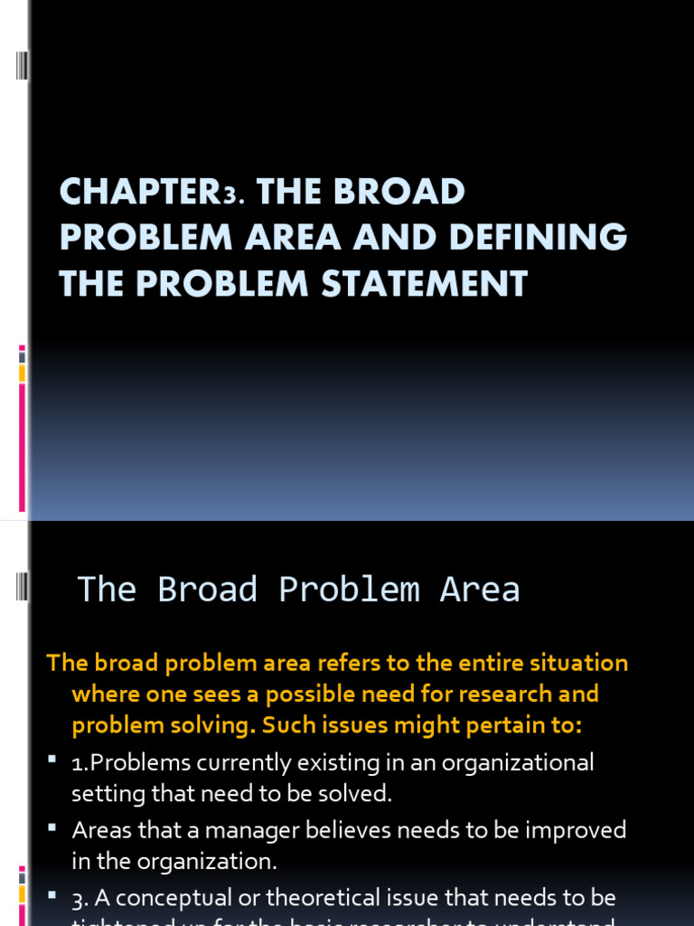 Broad Problem Area | PDF | Data | Information