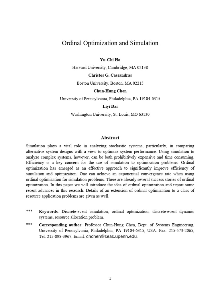 An OO Tutorial | PDF | Mathematical Optimization | Simulation