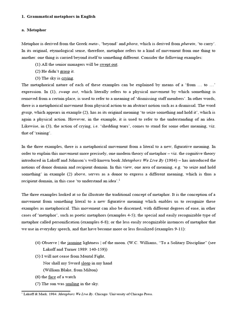 Grammatical Metaphors in English | PDF | Lexicon | Linguistics