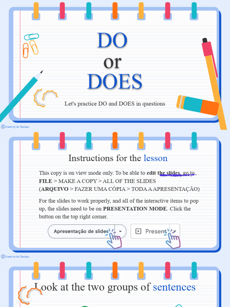 Do or Does - Gift Lesson CreativityforTeachers | PDF | English Language