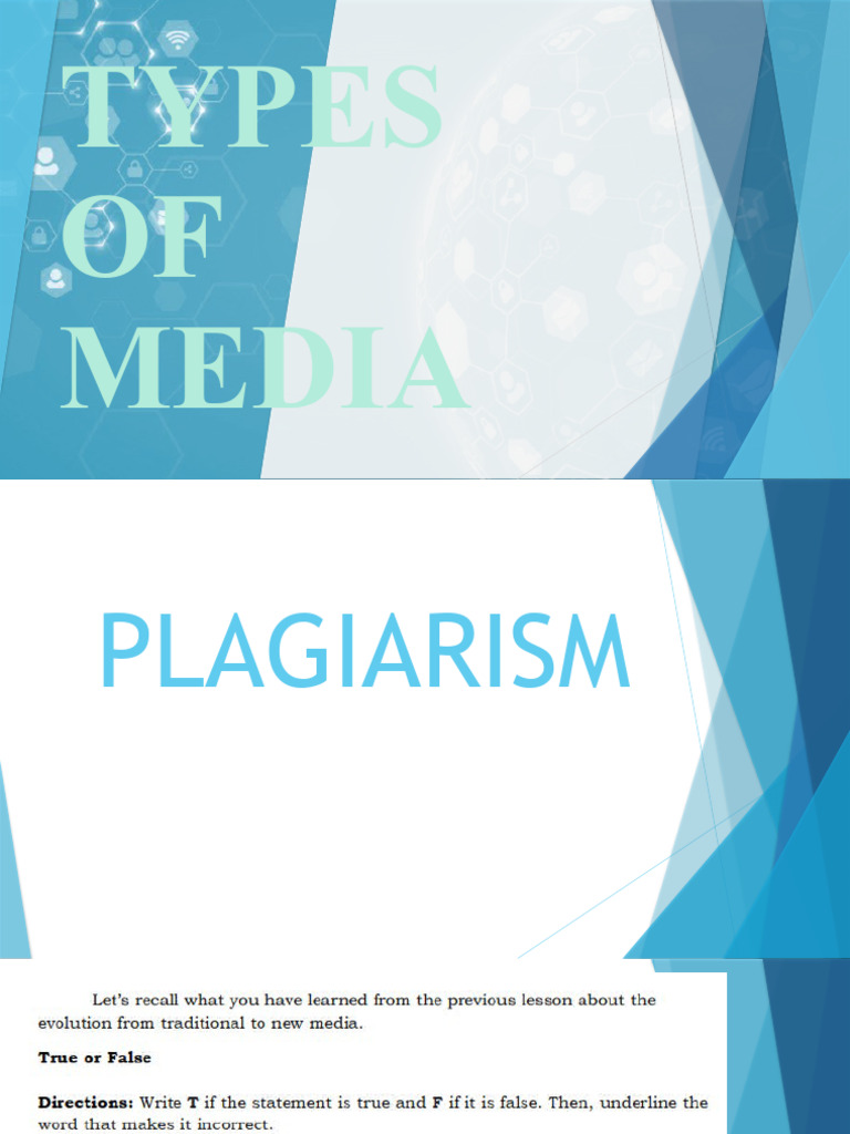 Lesson 3 - Types of Media | PDF | Media (Communication) | Technological ...