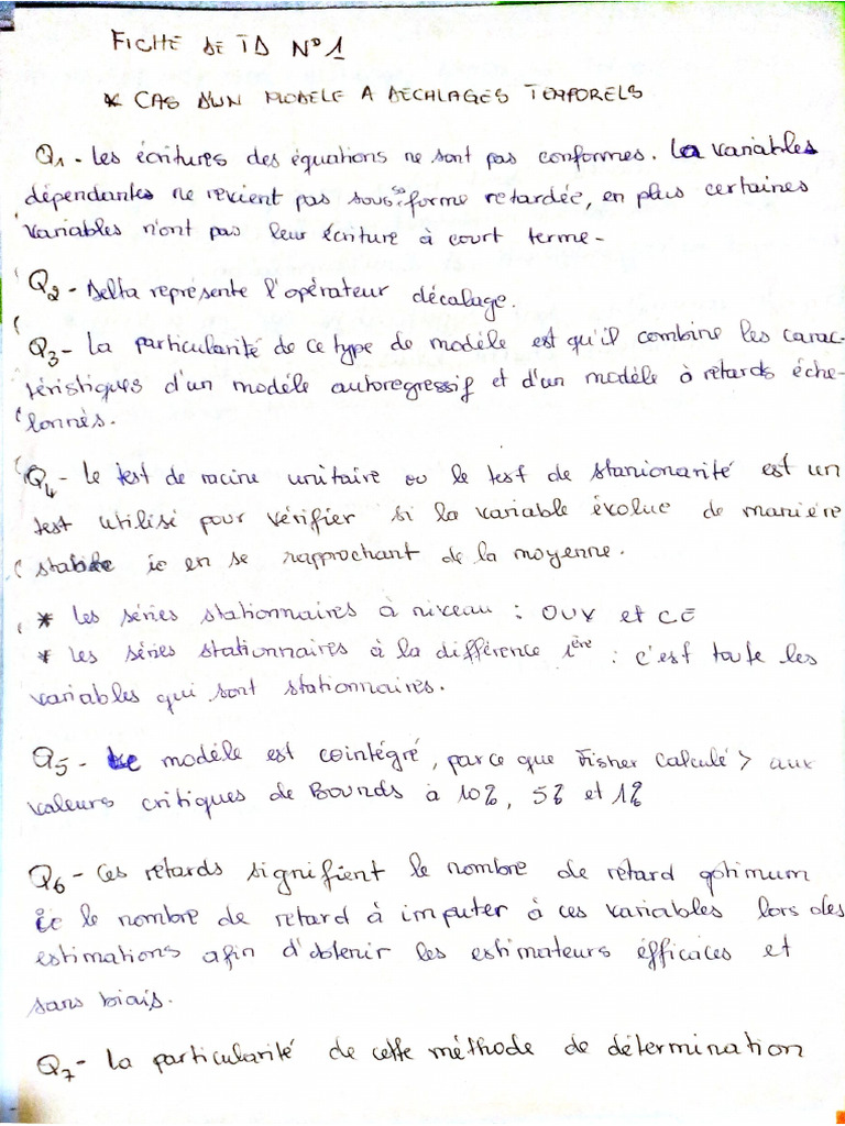 Fiche TD 1 Et 3 | PDF