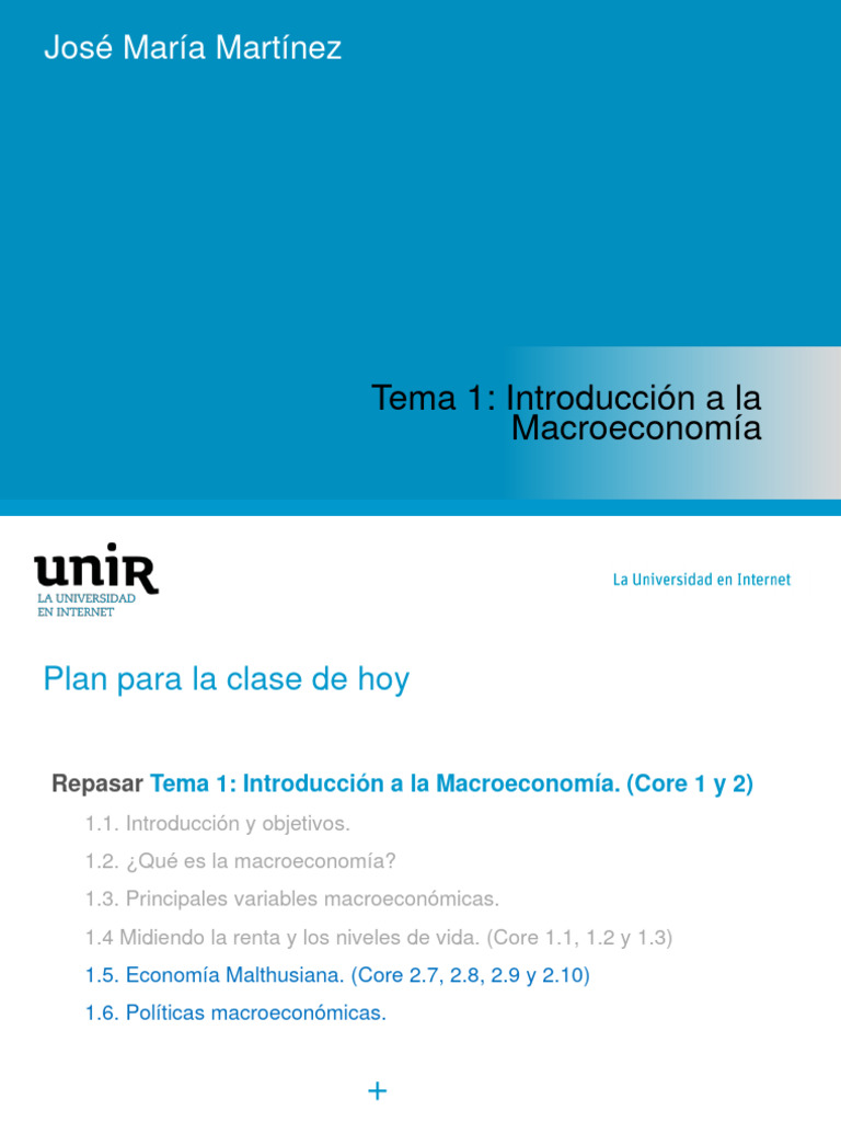 Clase 2. Tema1 - Segunda Parte y Presentación Actividad 1 - JMM | PDF | Producto Interno Bruto ...