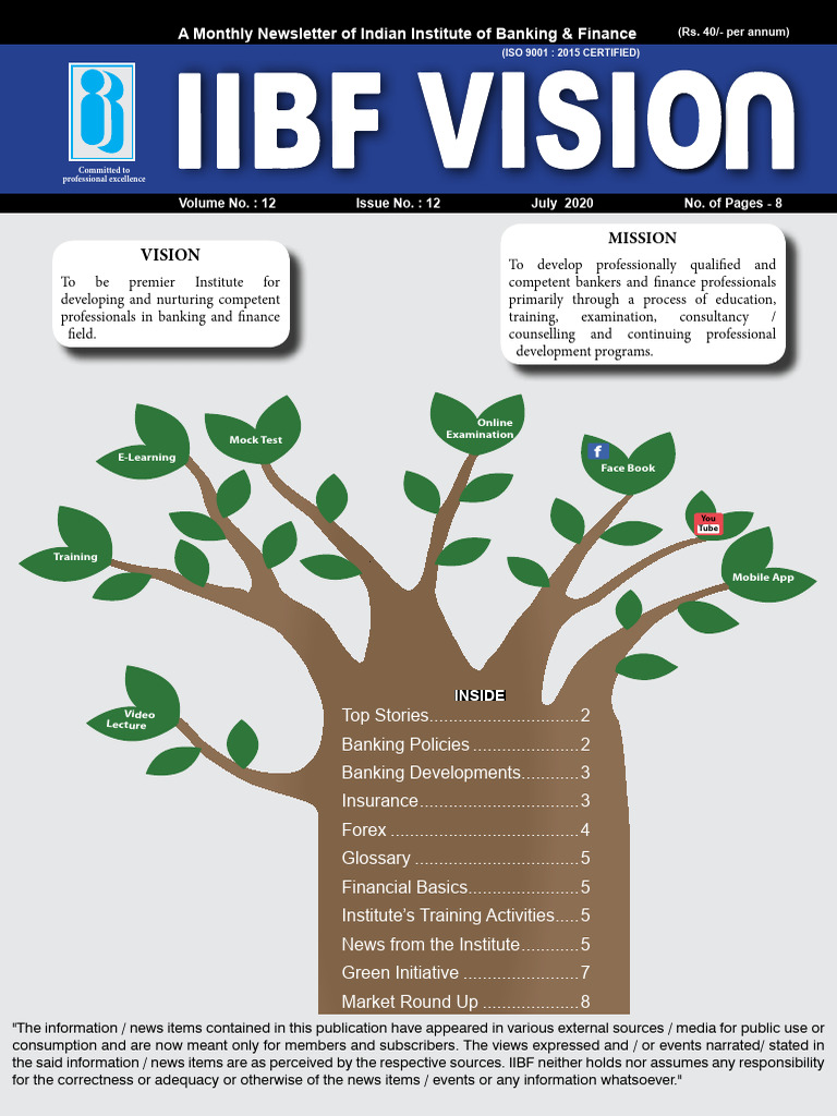 IIBF Vision July 2020 ENG Final | PDF | Reserve Bank Of India | Banks