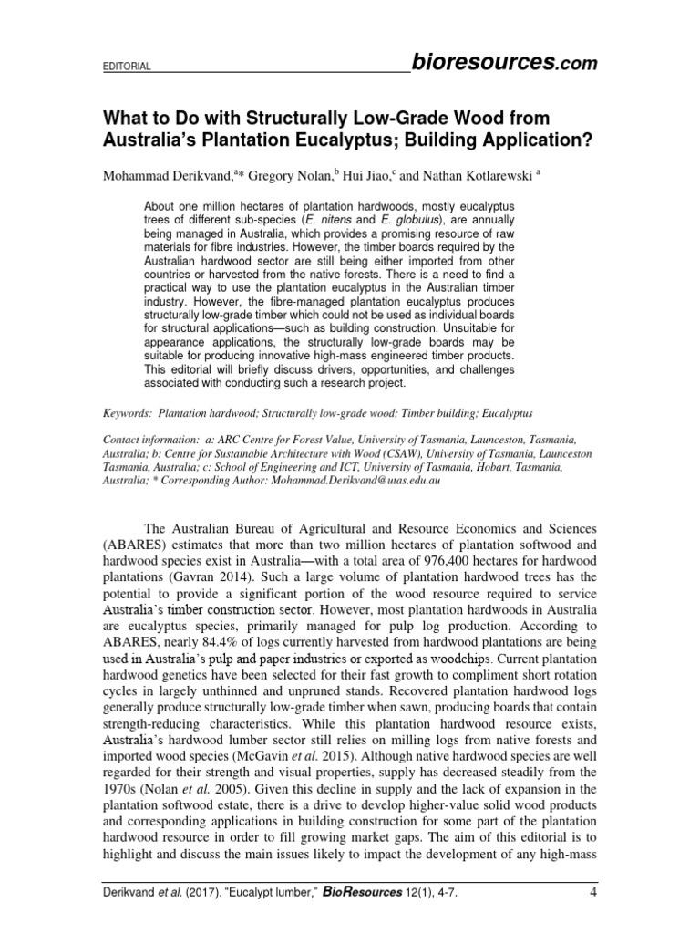 BioRes 12 1 4 Derikvand NJK Editorial LowGrade Timber Boards Plantation ...