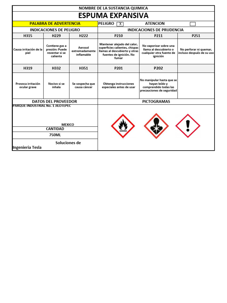 Etiqueta SGA | PDF | Química
