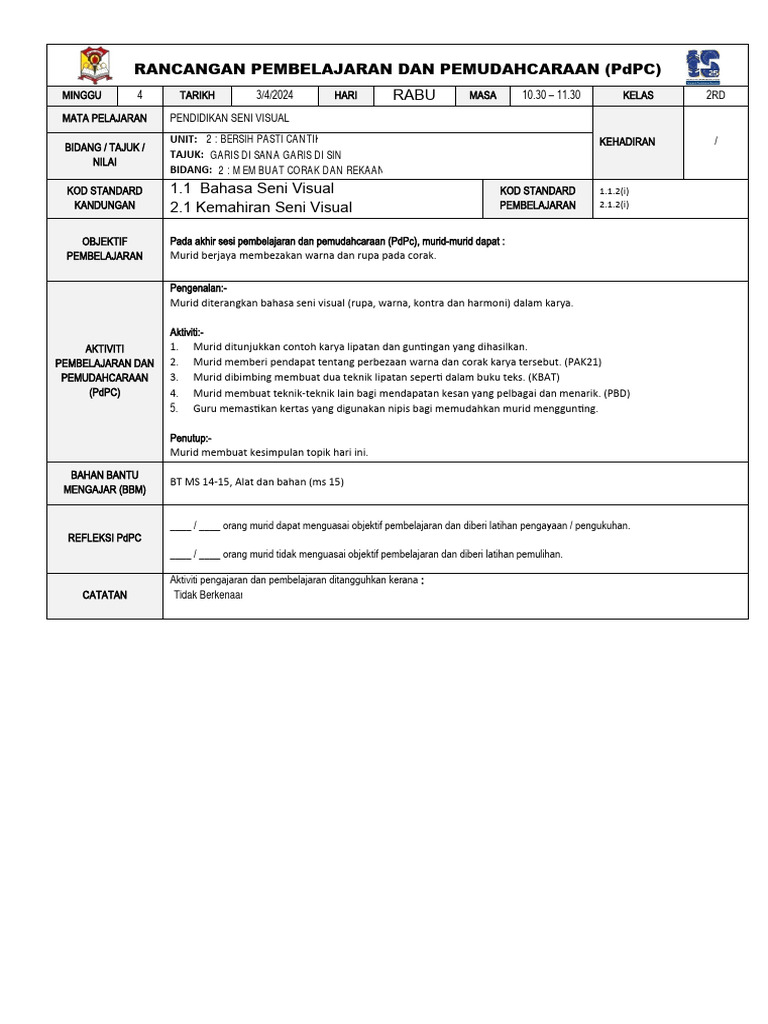 RPH Week 4 (PSV 2) | PDF