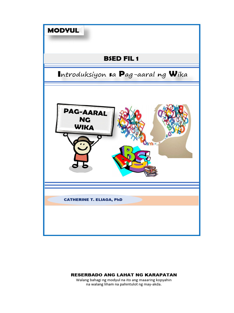 Bsed Fil 1 Module 1 | PDF