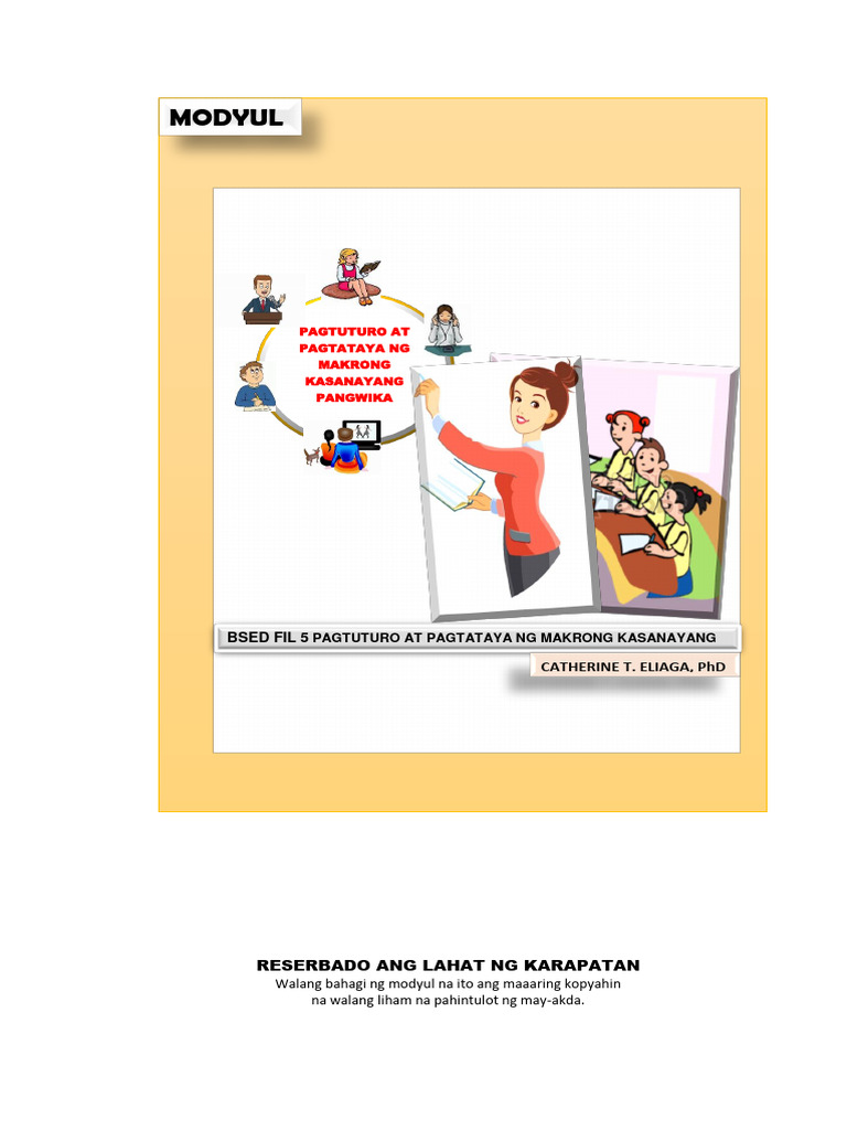 Bsed Fil 5 Modyul 1 | PDF