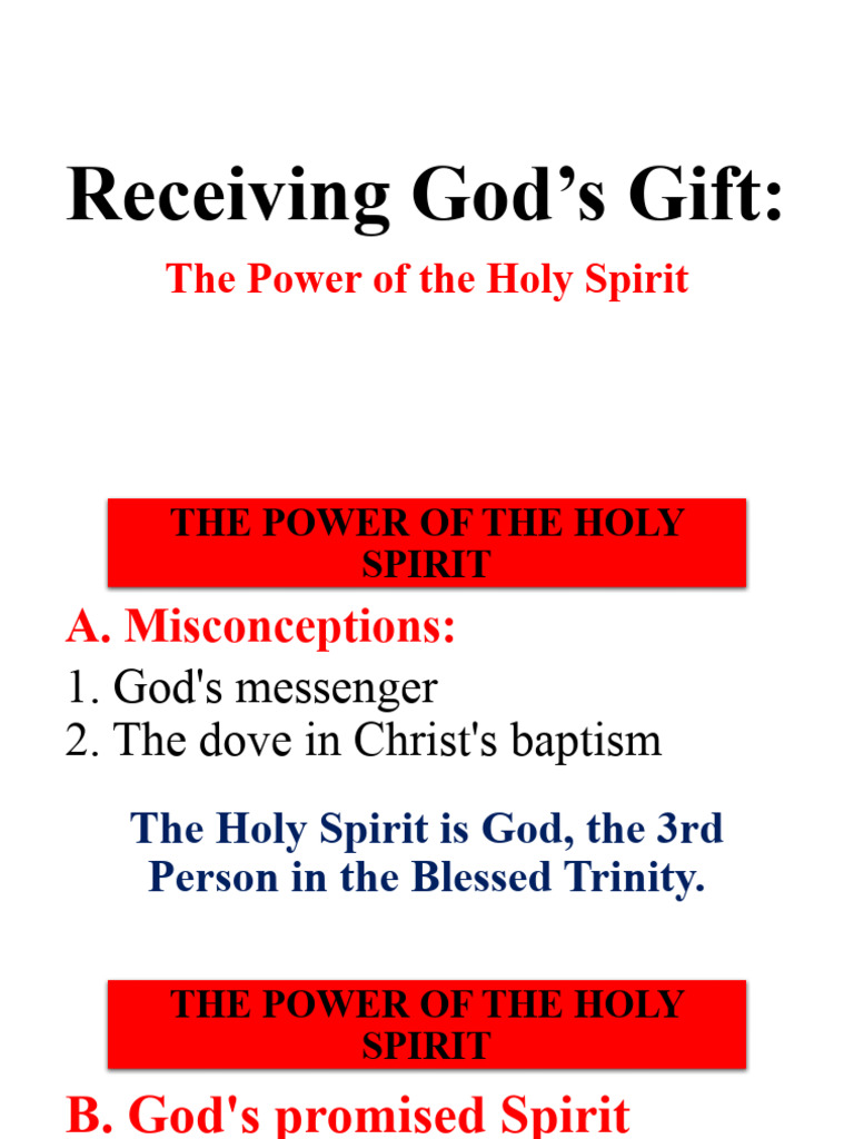 Receiving God's Gift | PDF | Spiritual Gift | Religious Belief And Doctrine