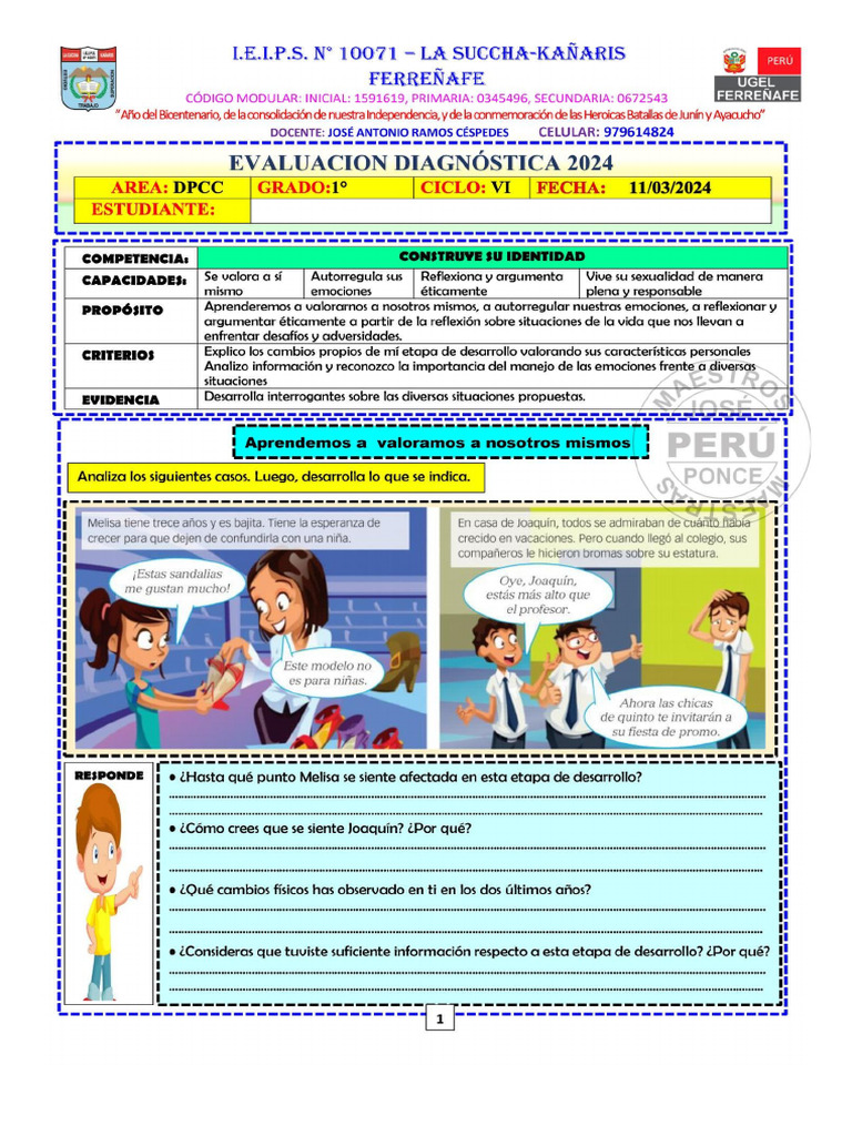 Eval - Diag - 1° DPCC | PDF