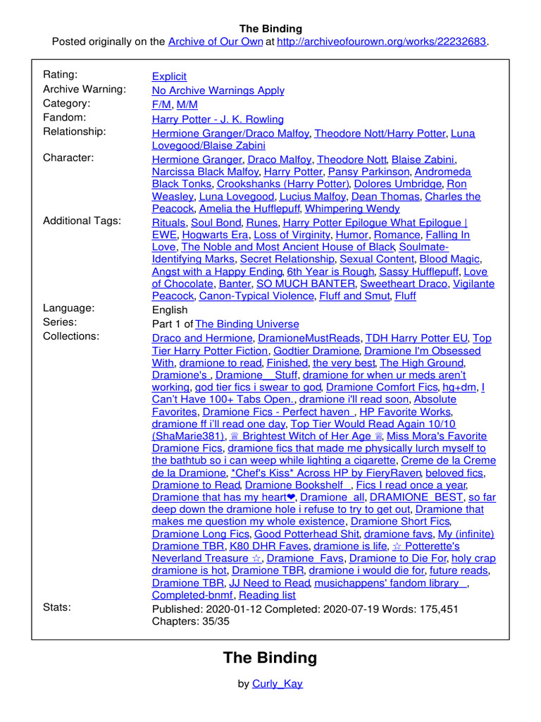 Binding | PDF | Harry Potter