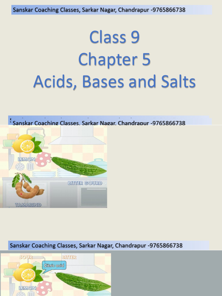 Class 9 Science Chapter 5 Acid Base and Salt | PDF | Sports ...