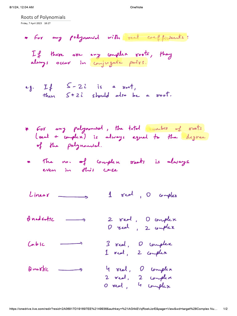 P3 Crash Course 2023 - Complex Numbers 2 | PDF | Computers
