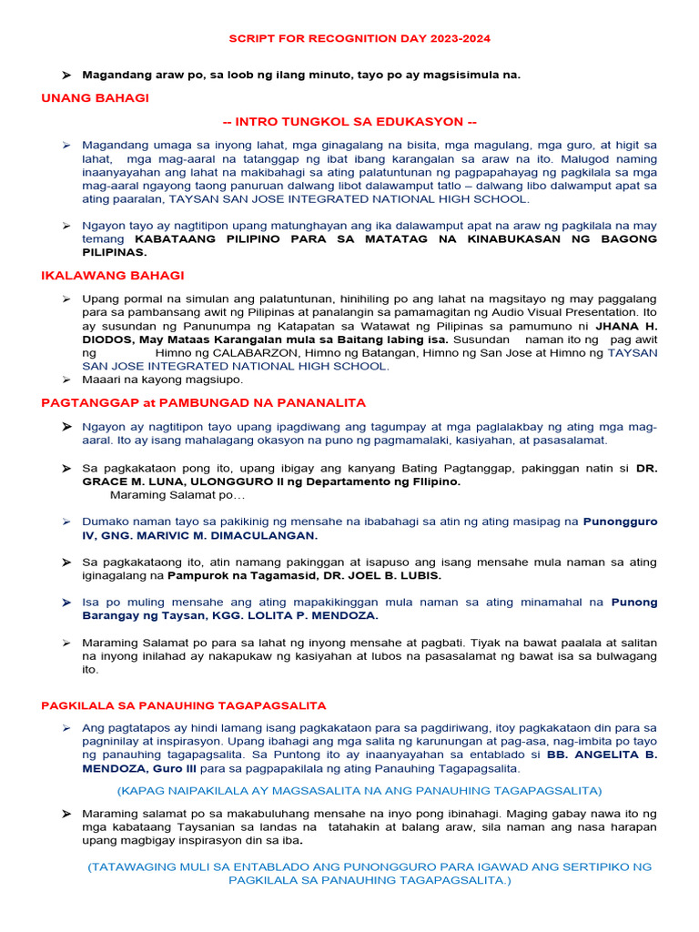 Updated Recognition Script | PDF