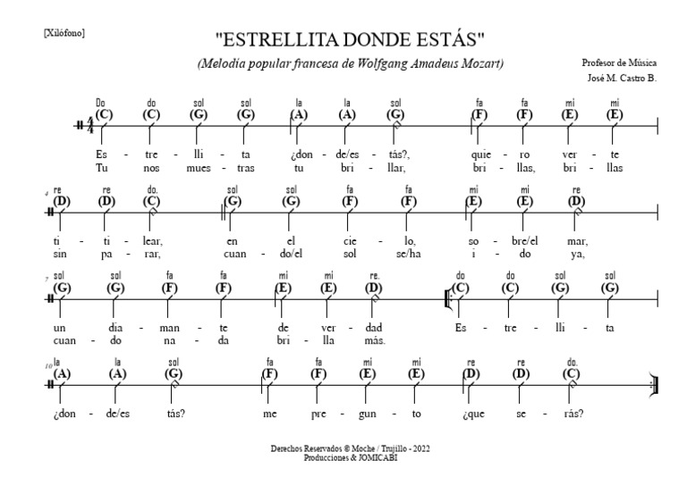 Sesión 04 - Estrellita Donde Estás | PDF