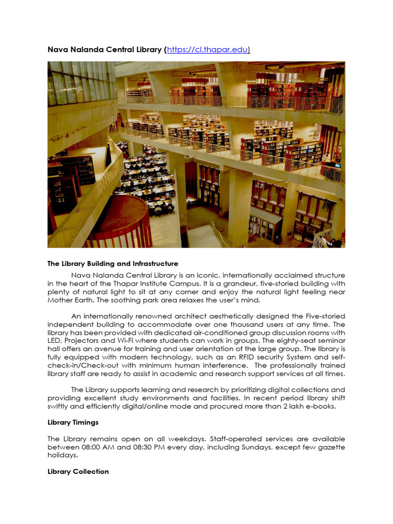 23 Nava Nalanda Central Library | PDF | Libraries | Digital Library