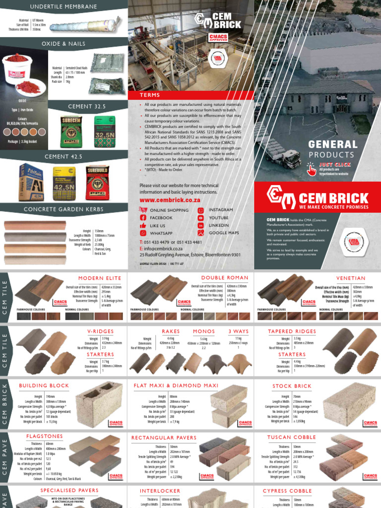 Just Click Pamphlet Cem Brick | PDF | Brick | Pascal (Unit)