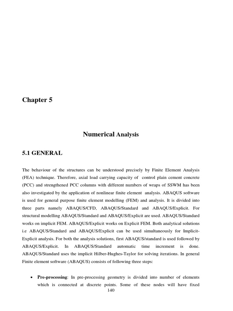 Chapter 5 - Numerical Analysis | PDF | Deformation (Engineering) | Finite Element Method