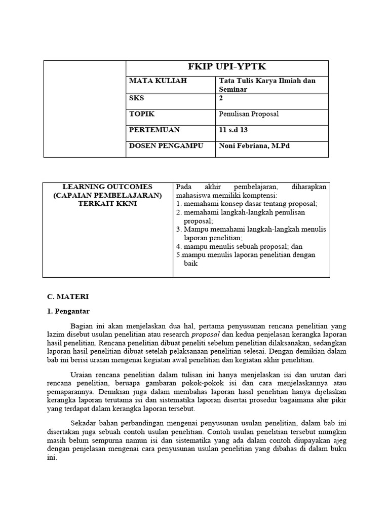 Materi Proposal | PDF
