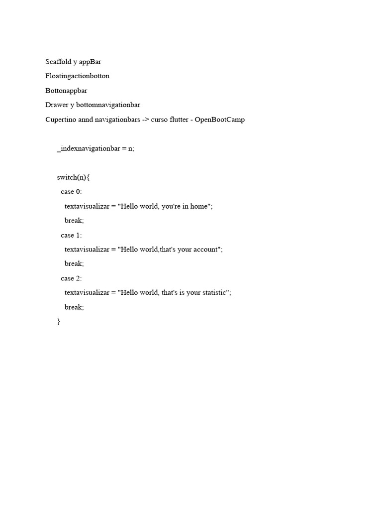 Scaffold y appBar | PDF | Computing | Software
