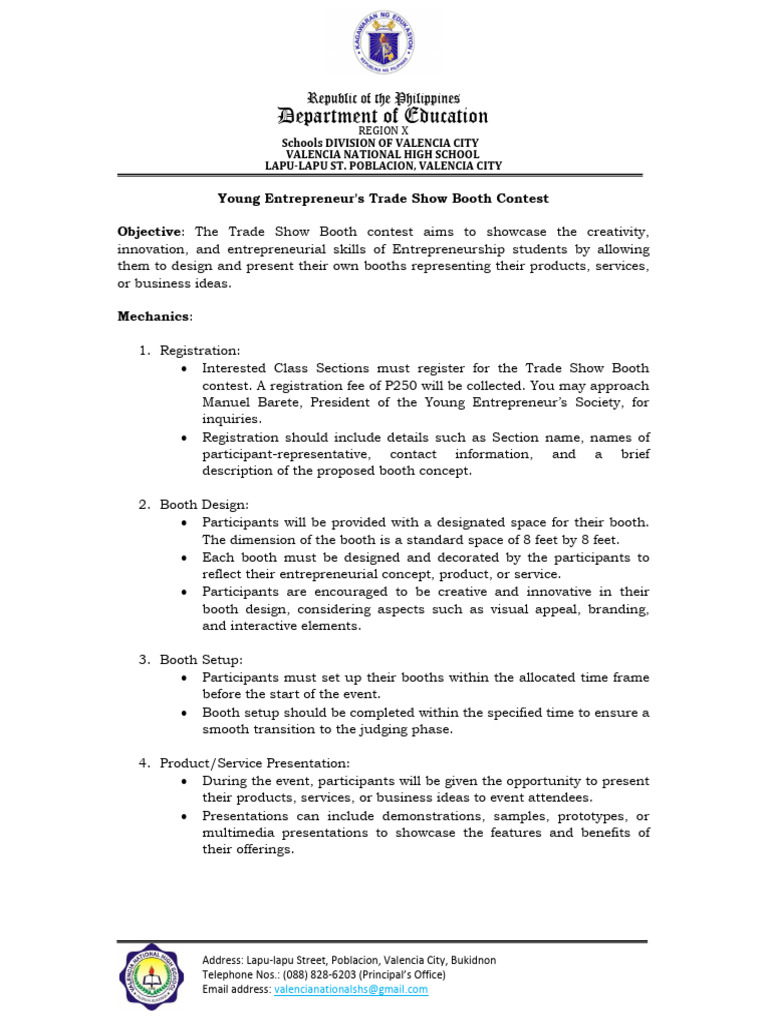 Trade Show Booth Mechanics | PDF | Entrepreneurship