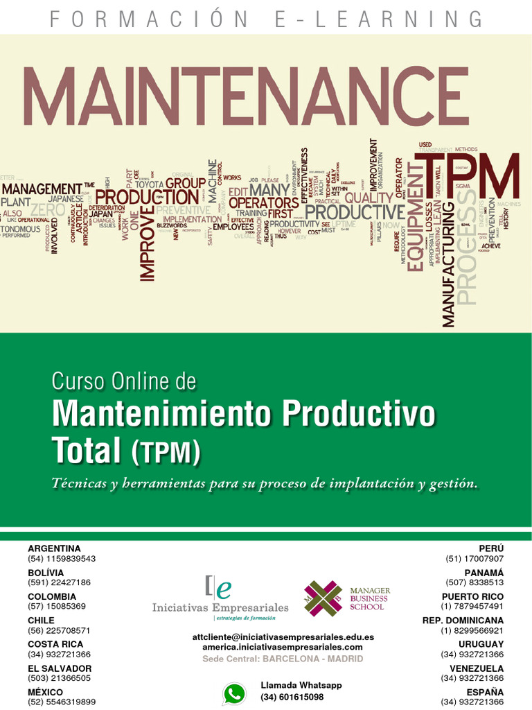 Mantenimiento Productivo Total TPM | PDF | Procesos de negocio | Economias