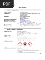 Safety Data Sheet Butane Cartridge | PDF | Fires | Dangerous Goods
