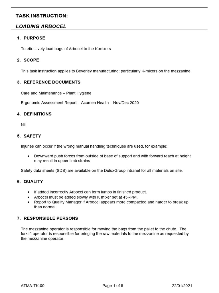 ATMA-TK - Loading Arbocel | PDF