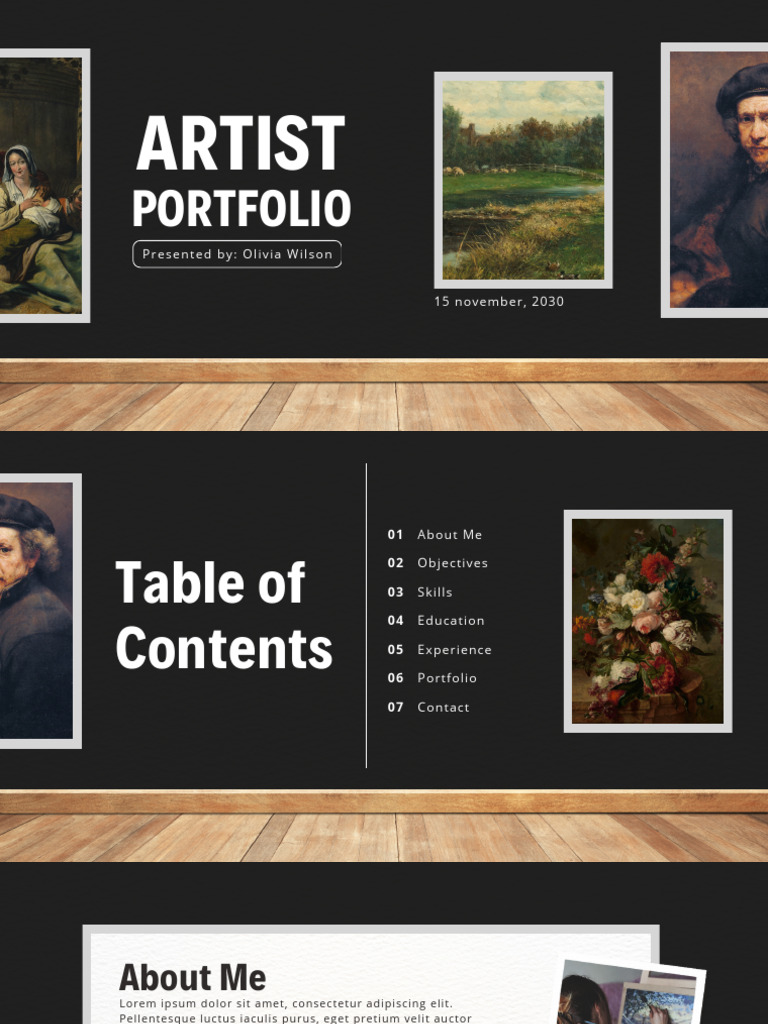 Artist Portfolio | PDF | Paintings | Plastic Arts